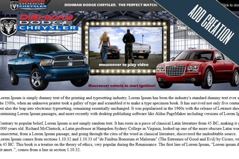 Flash Sliding Billboard Ad - Fluidity Studio Web Development