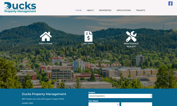 Ducks Property Management - Fluidity Studio Web Development